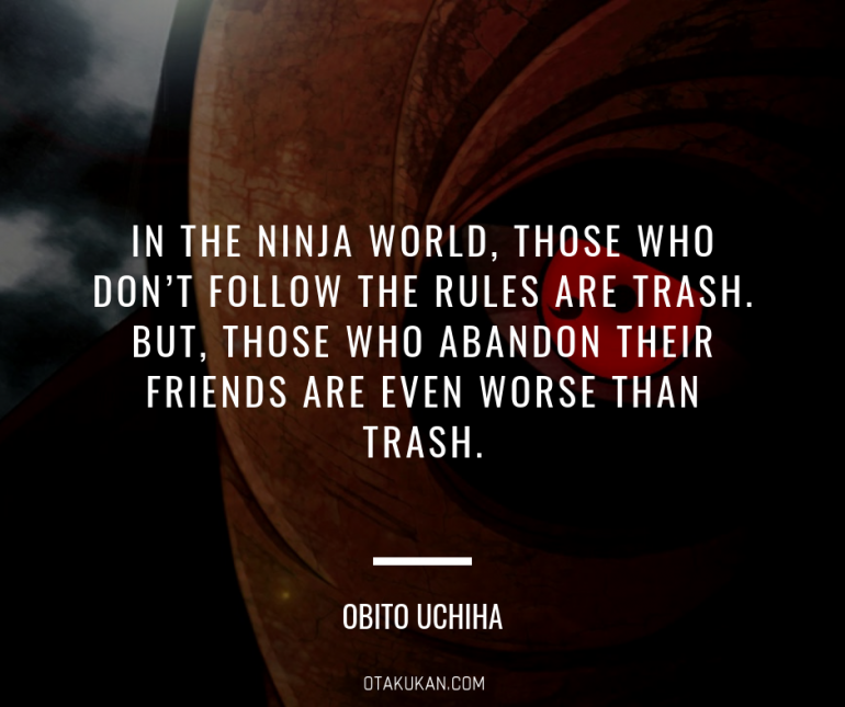 Best Obito Uchiha Quotes From Naruto Shippuden | OtaKuKan